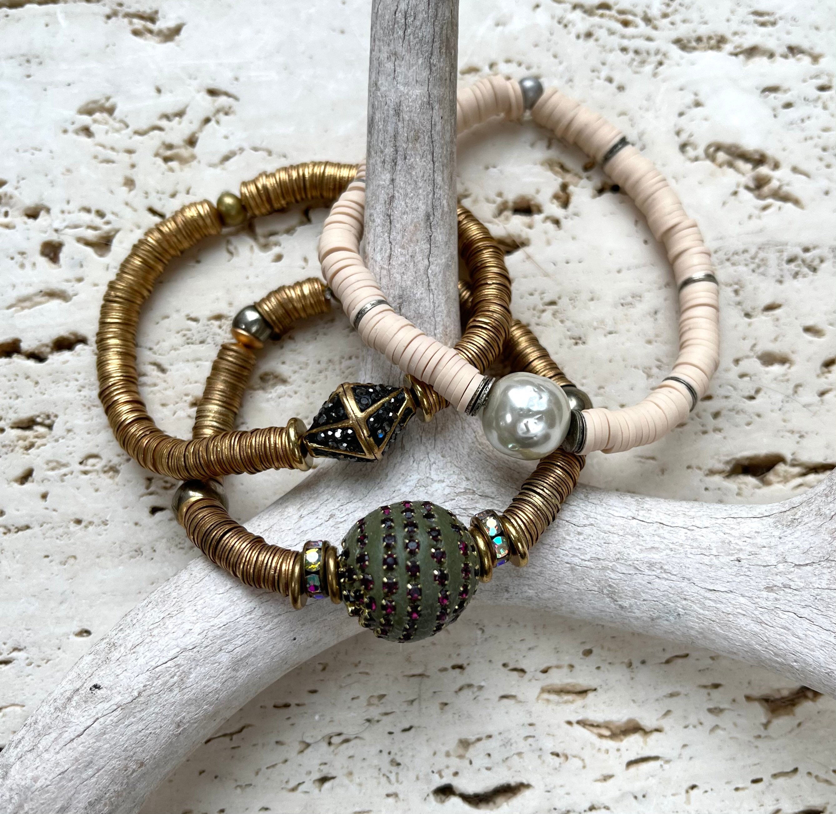 Reverie//beaded and chain bracelets each sold | Etsy