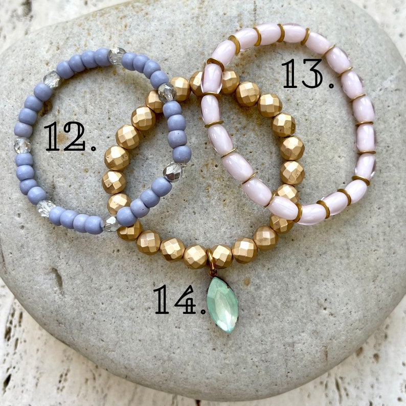 Spring Bling//beaded Bracelets Each Sold Separately//gemstone and ...