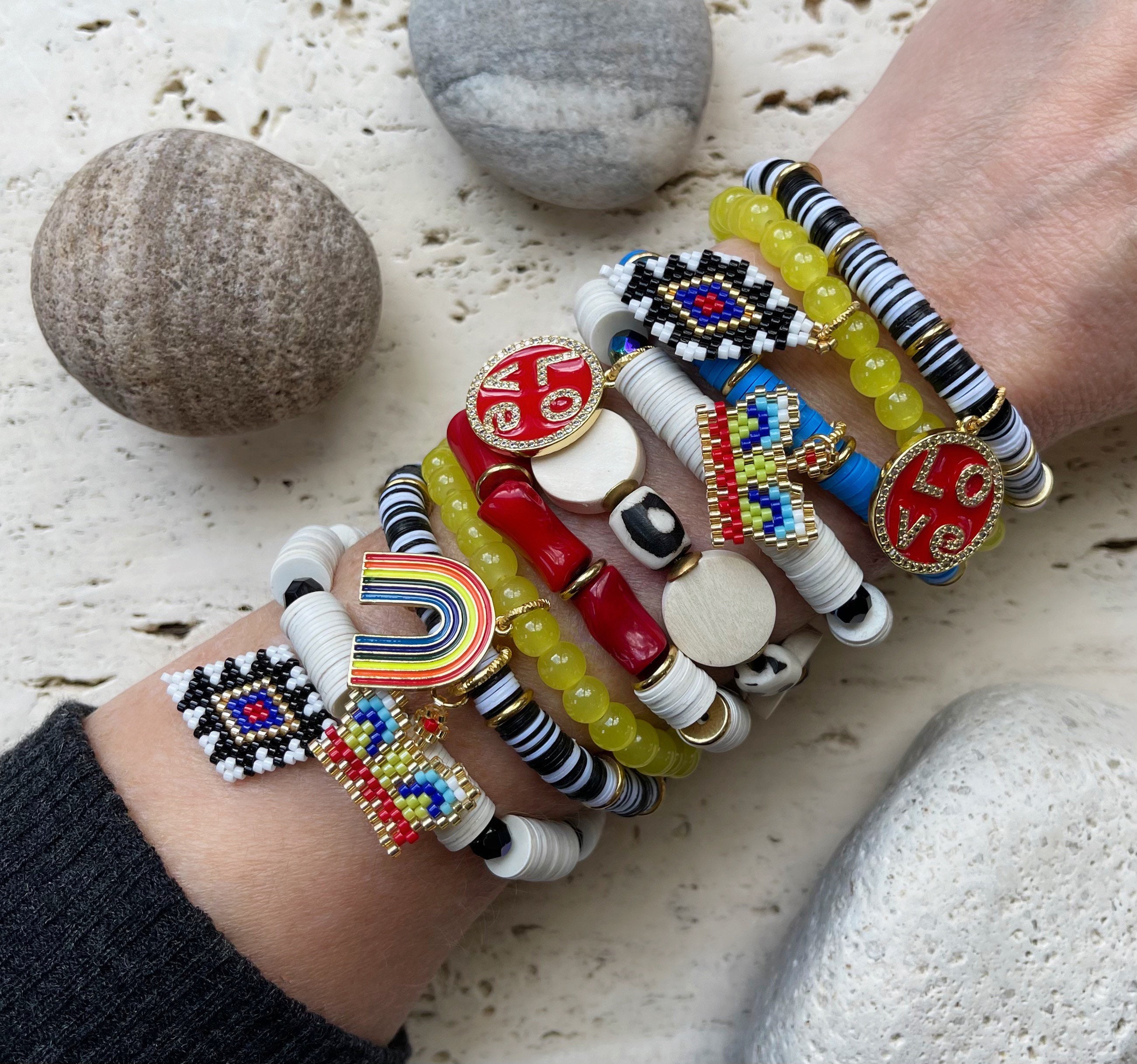 Love Stack//beaded Bracelets Each Sold Separately With Miyuki - Etsy
