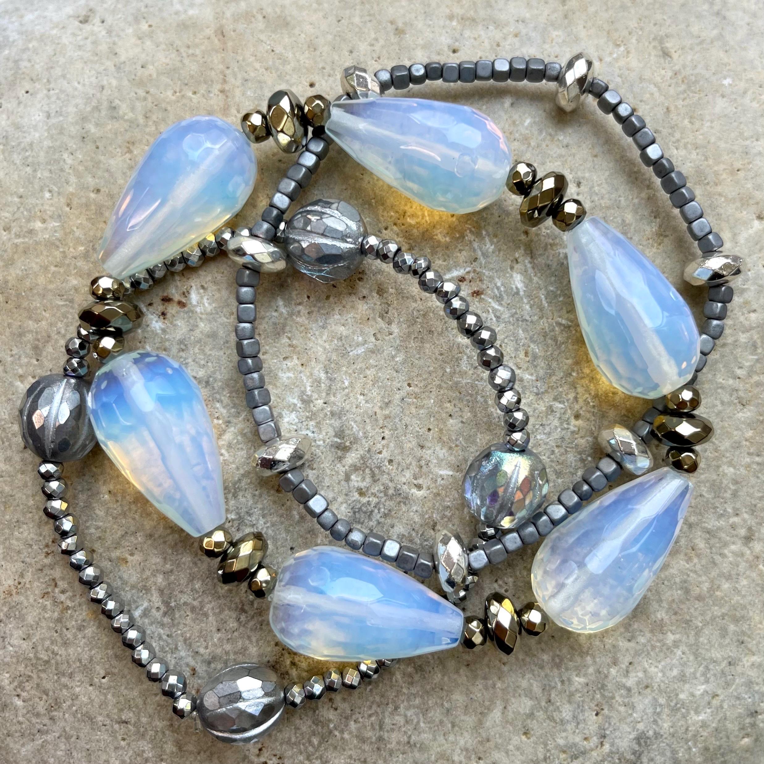 Monochromatic//relist//neutral Toned Beaded Bracelets Each Sold ...