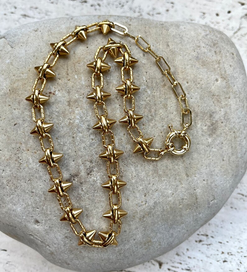 Spiked Punch//gold Filled Spiked Chain Link - Etsy
