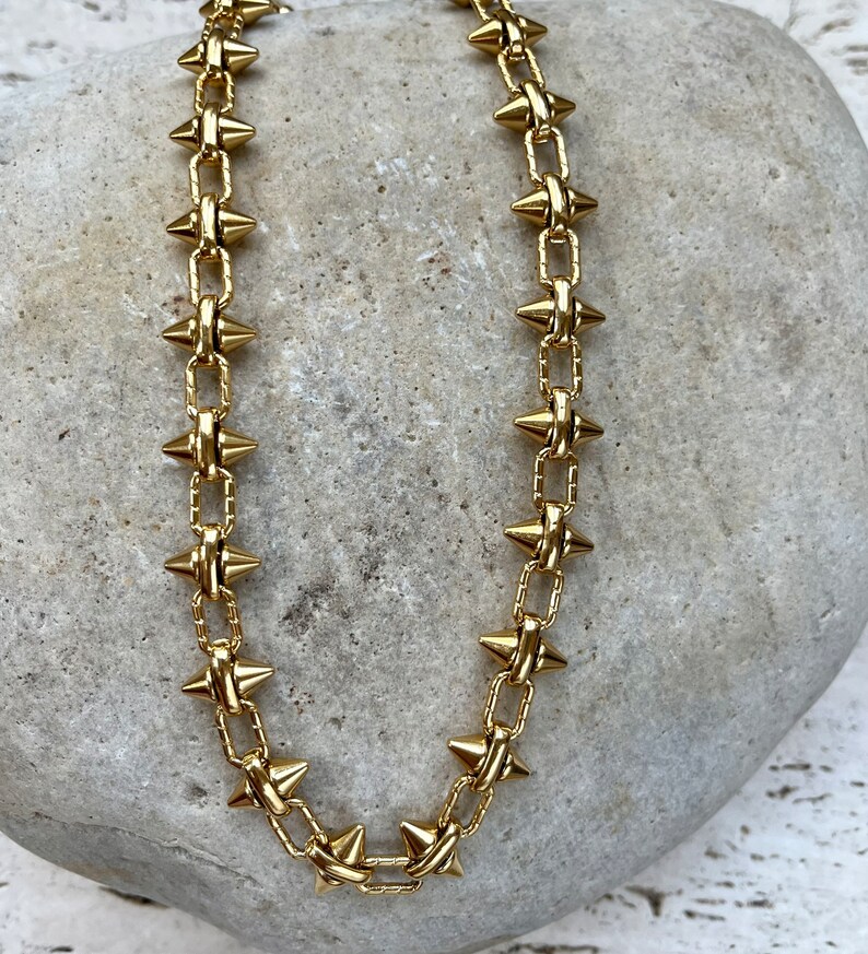 Spiked Punch//gold Filled Spiked Chain Link - Etsy