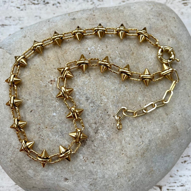 Spiked Punch//gold Filled Spiked Chain Link - Etsy