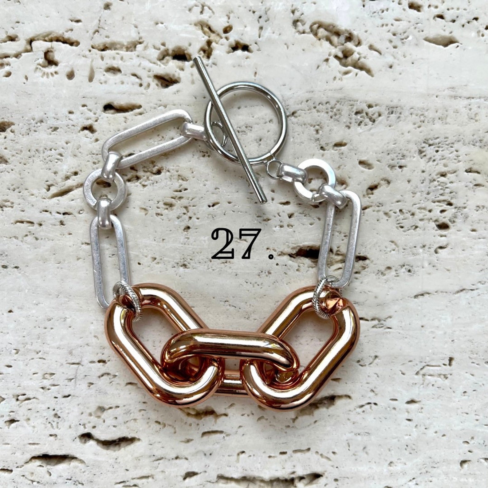 Icing on the Cake//acrylic With Gold Plated Link Bracelets//toggle ...