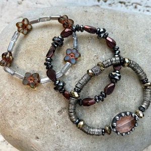 Guns & Roses, the Bead Encore//rusty Rose and Metallic Toned Chain ...