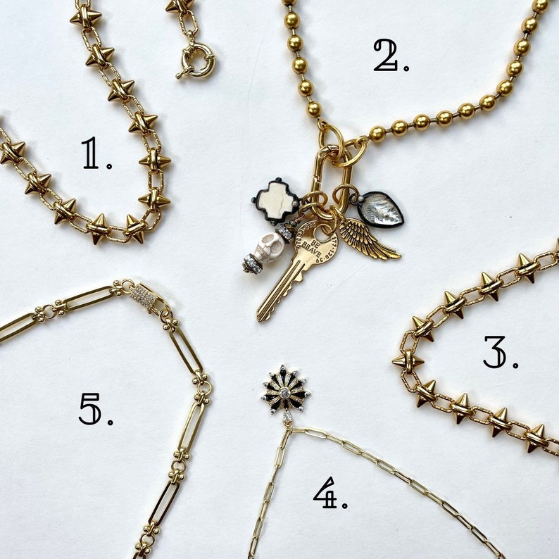 Spiked Punch//gold Filled Spiked Chain Link - Etsy