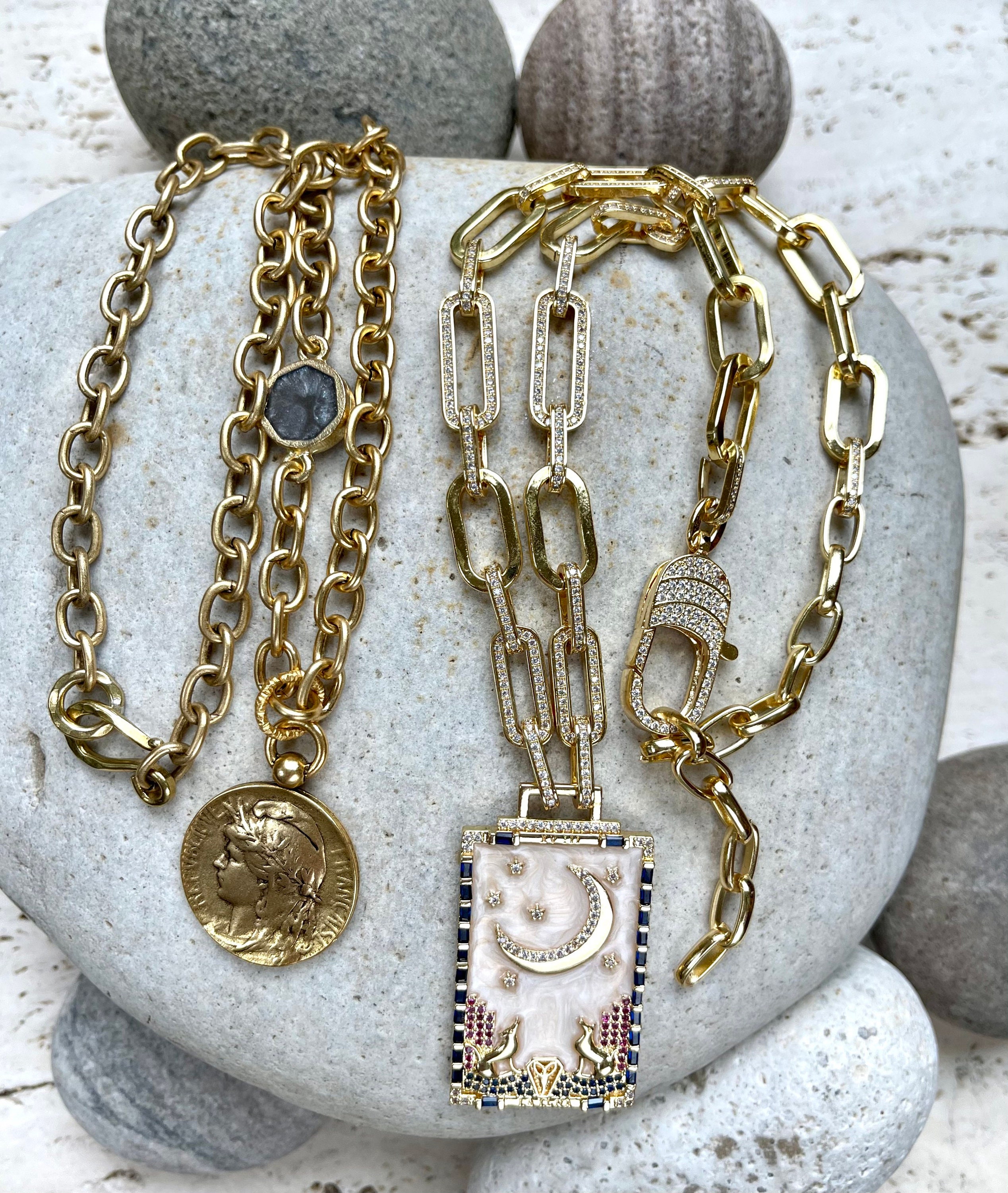 Midnight in the Garden//layering chain necklaces each sold | Etsy