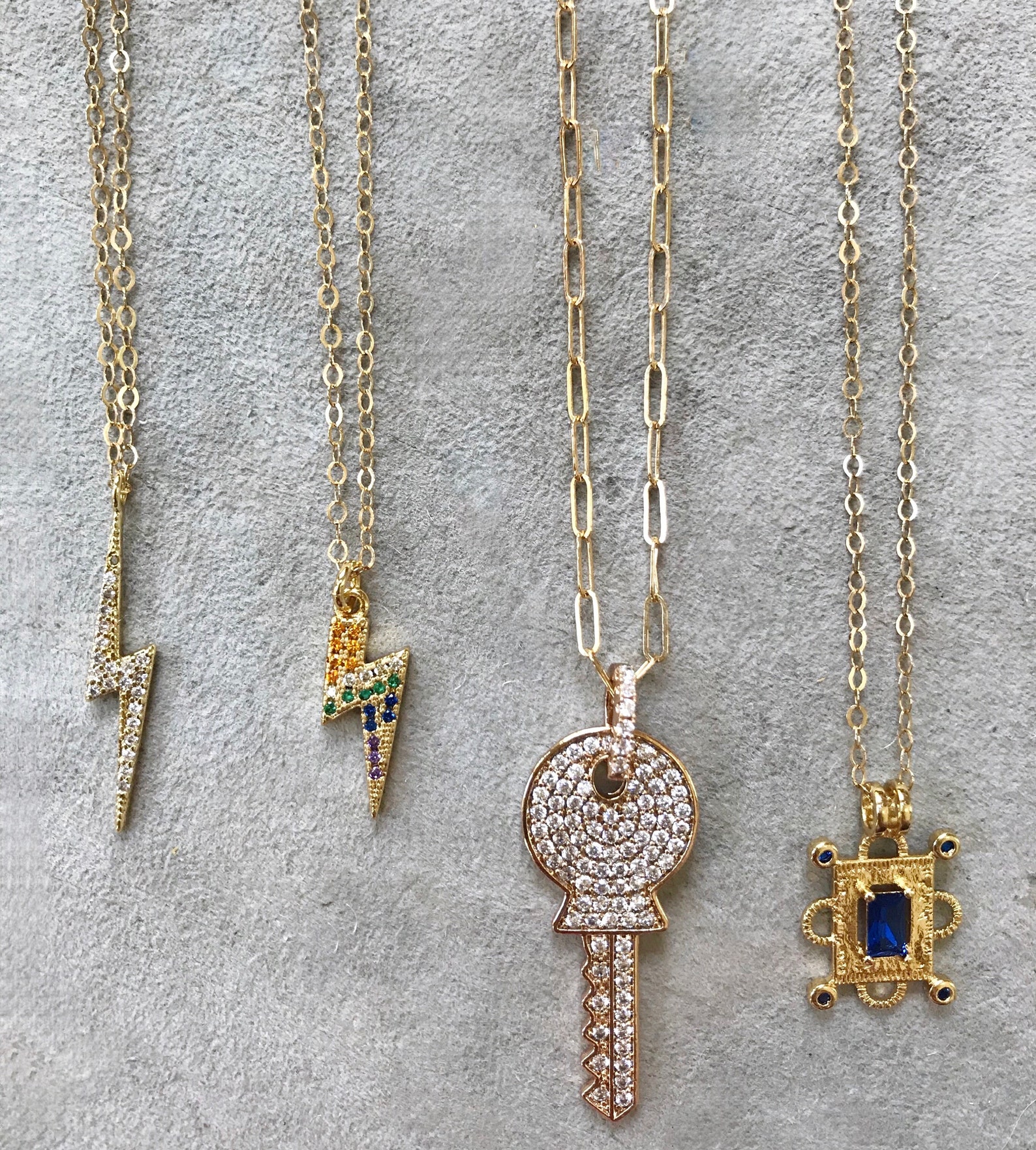 Cute Factor//cz Charm Necklaces Each Sold Separately//prices - Etsy