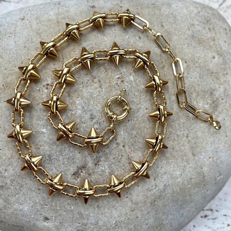 Spiked Punch//gold Filled Spiked Chain Link - Etsy
