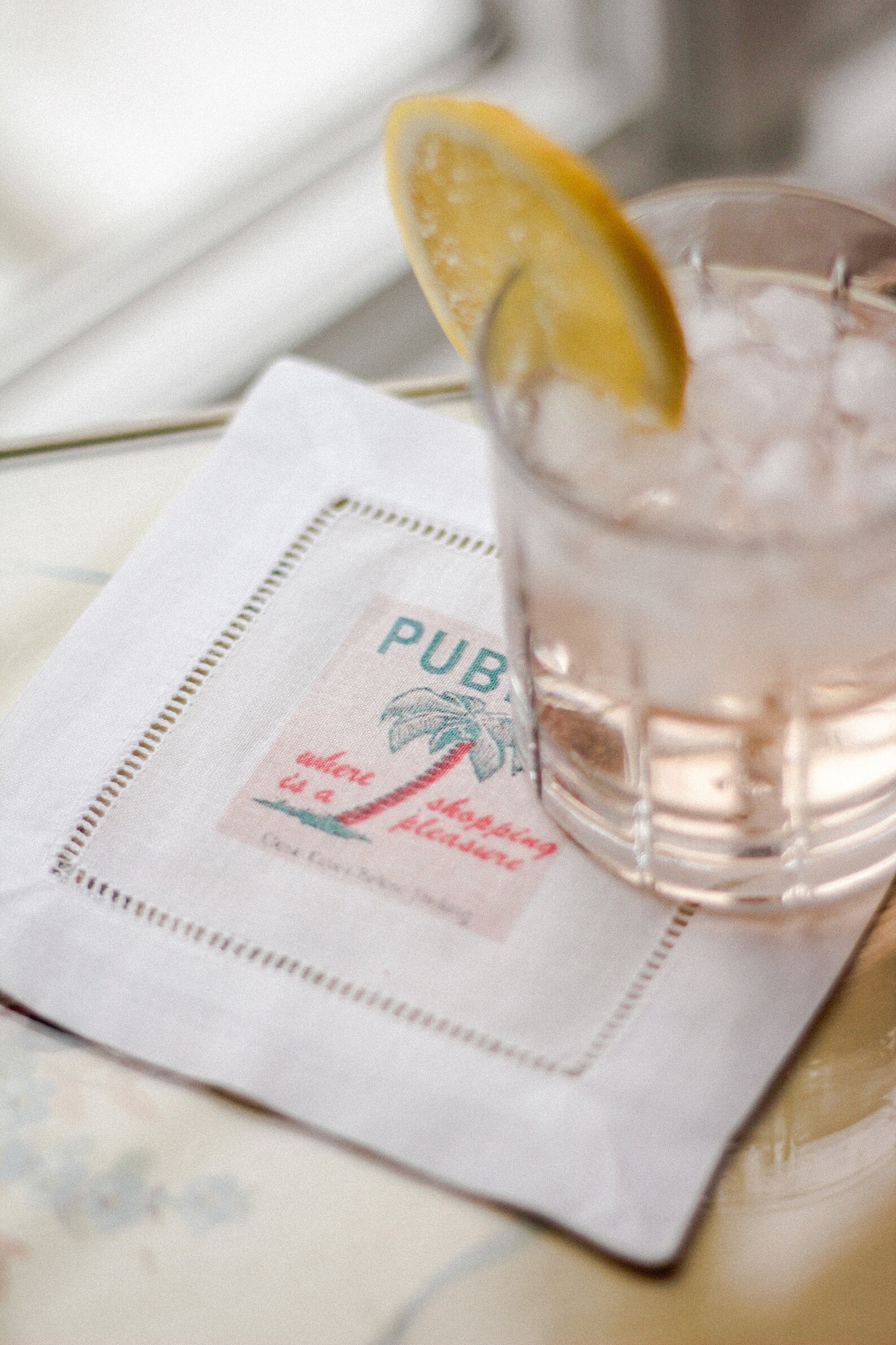 Linen Cocktail Napkin Set Vintage Matchboxes Summer Happy Hour Table ...