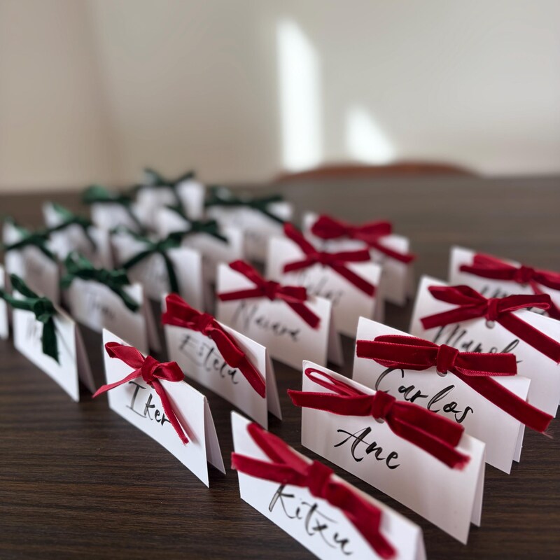 Velvet Bows Name Cards - Etsy