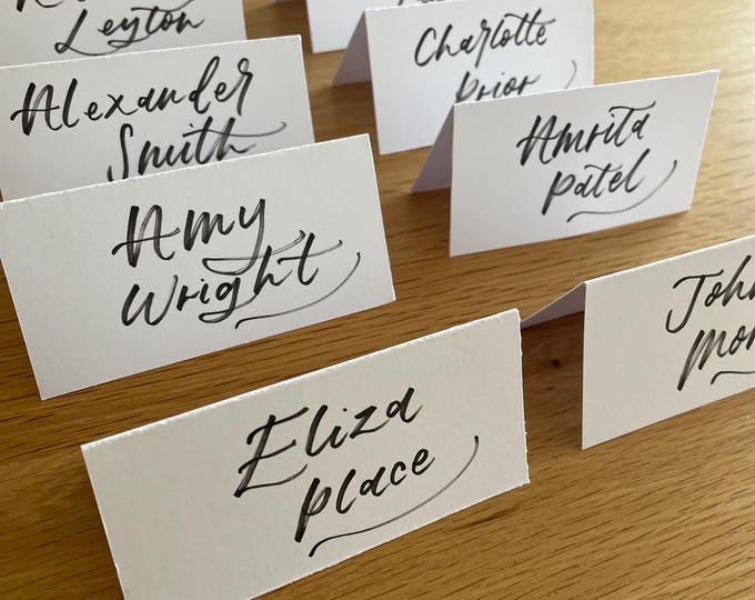 Handwritten Place Cards | Calligraphy Place Cards | Bridal | Name Place ...
