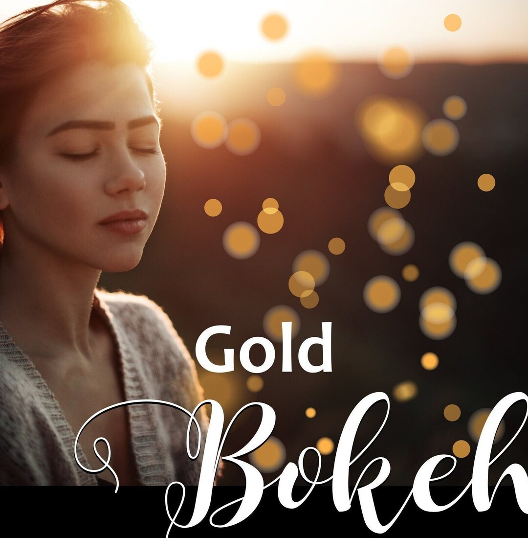Gold Bokeh Overlays Clipart, Golden Bokeh Photo Overlay PNG, Night ...