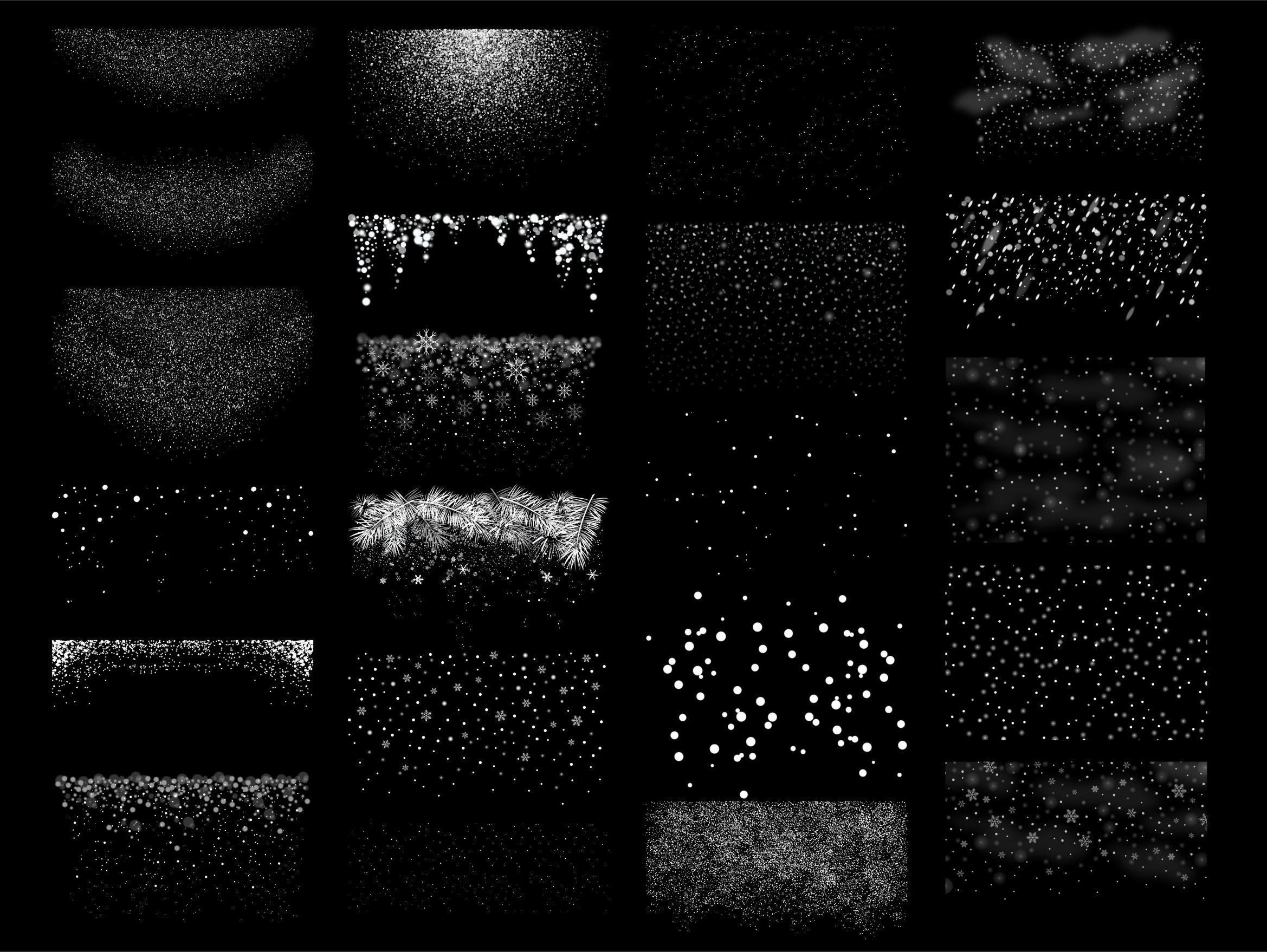 62 Snow Photo Overlays Snow Overlays PNG Clipart Winter | Etsy