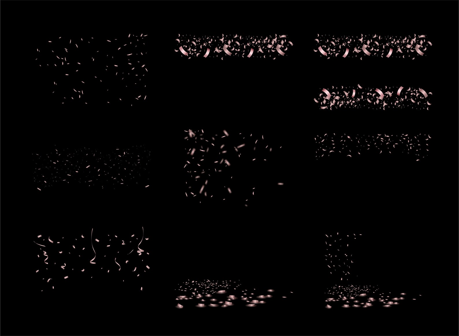 63 Rose Gold Confetti Overlays PNG Clipart Photo Overlay | Etsy