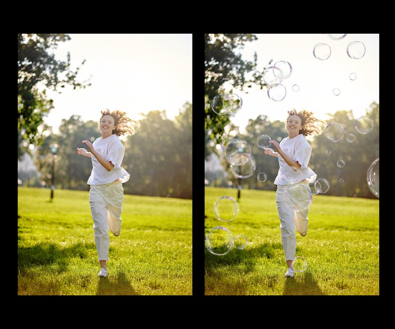 Soap Bubble Overlays. Realistic Bubble Photoshop Overlay - Etsy