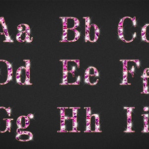 Pink Diamond Alphabet ART Clipart, Diamond in Gold Alphabet PNG Files ...