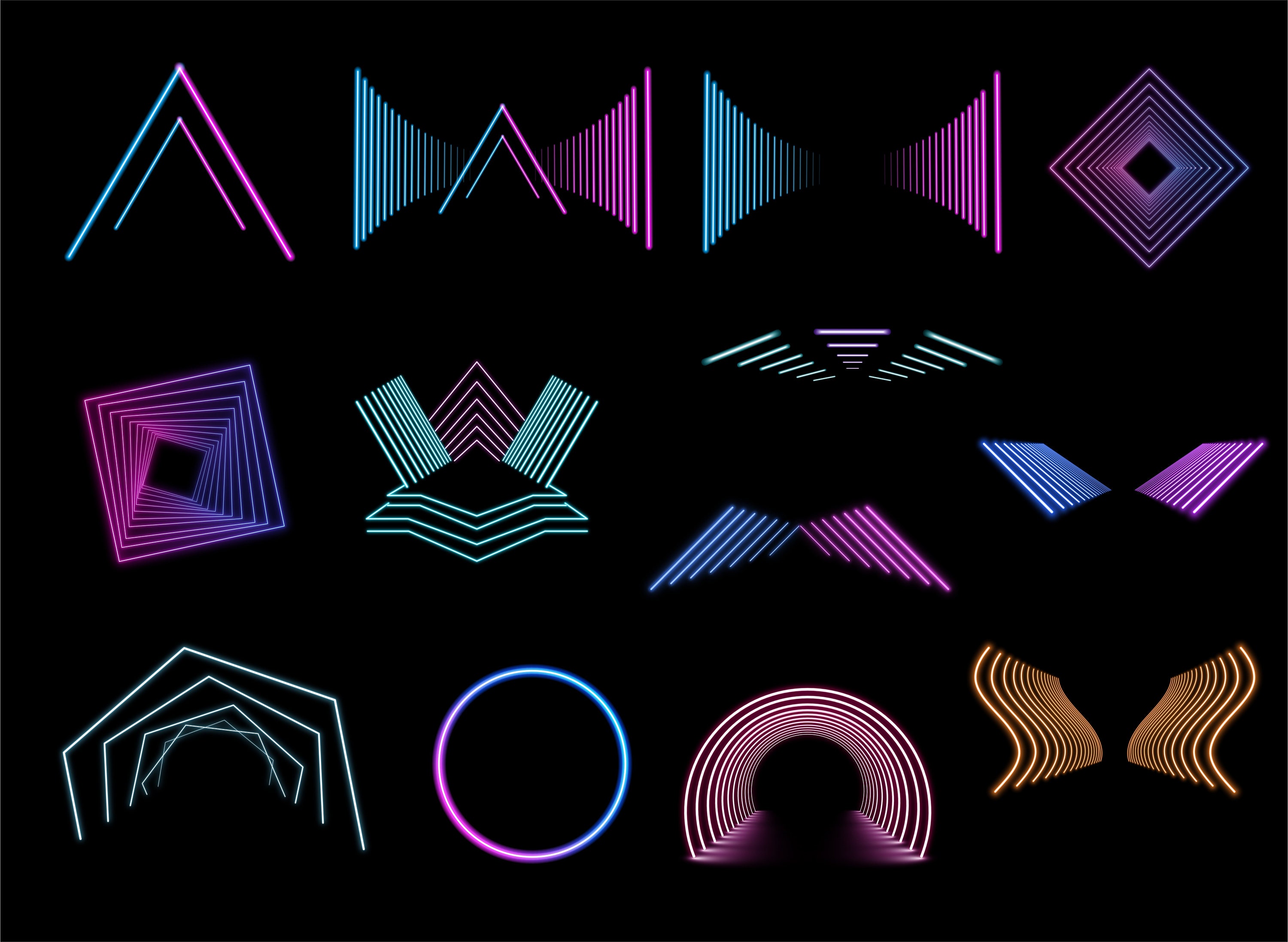 66 Neon Photo Overlays Neon Effect Photo Overlays | Etsy