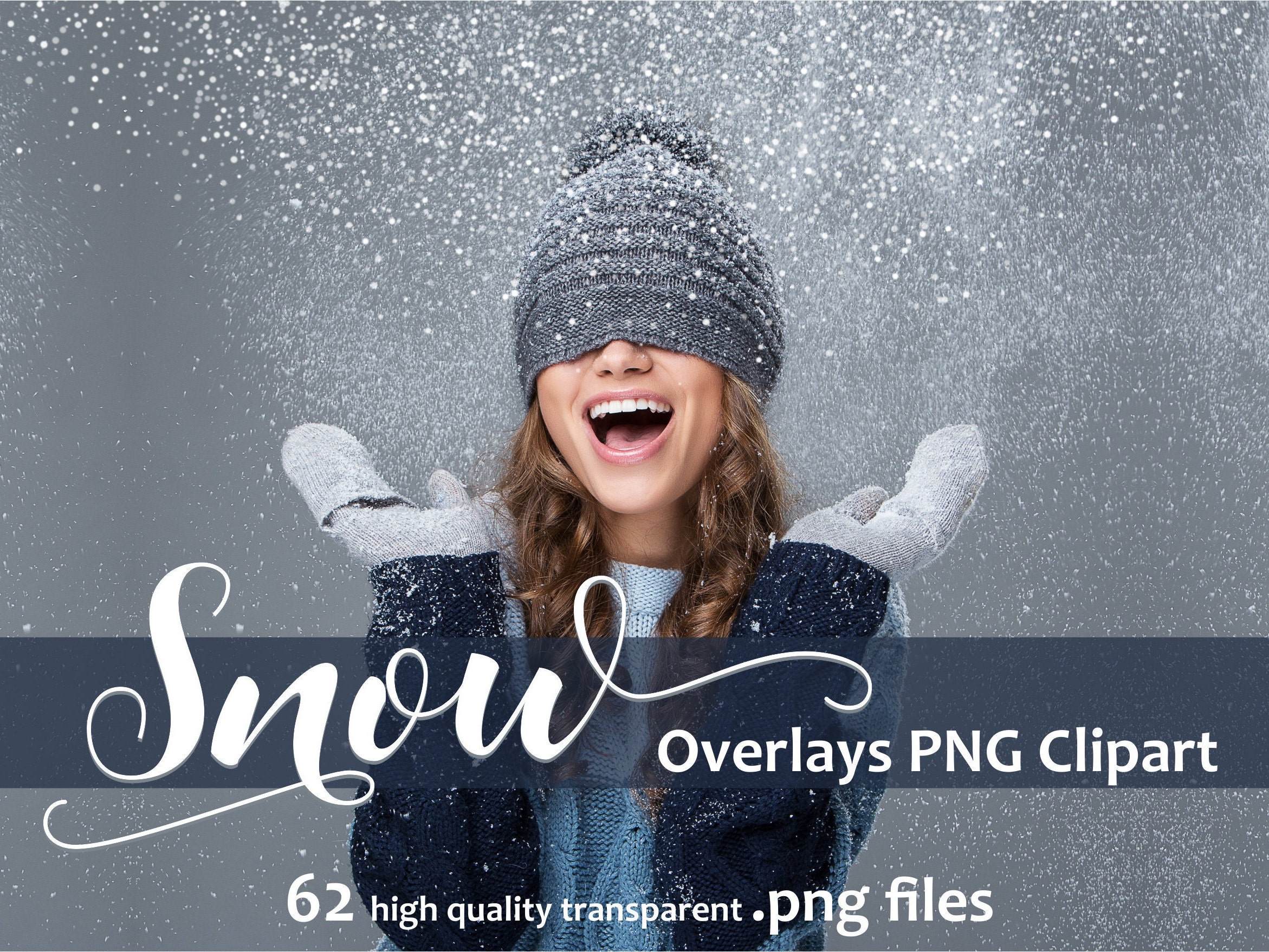 62 Snow Photo Overlays Snow Overlays PNG Clipart Winter - Etsy