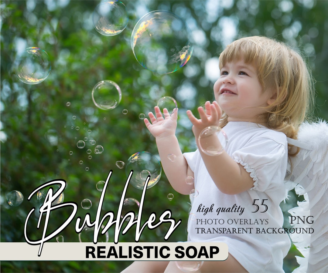 Soap Bubble Overlays. Realistic Bubble Photoshop Overlay, Colorful ...