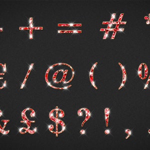 Red Diamond Alphabet ART Clipart, Diamond in Gold Alphabet PNG Files ...