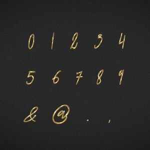 3D Gold Cursive Alphabet Clipart. Luxury Letters and Numbers for ...