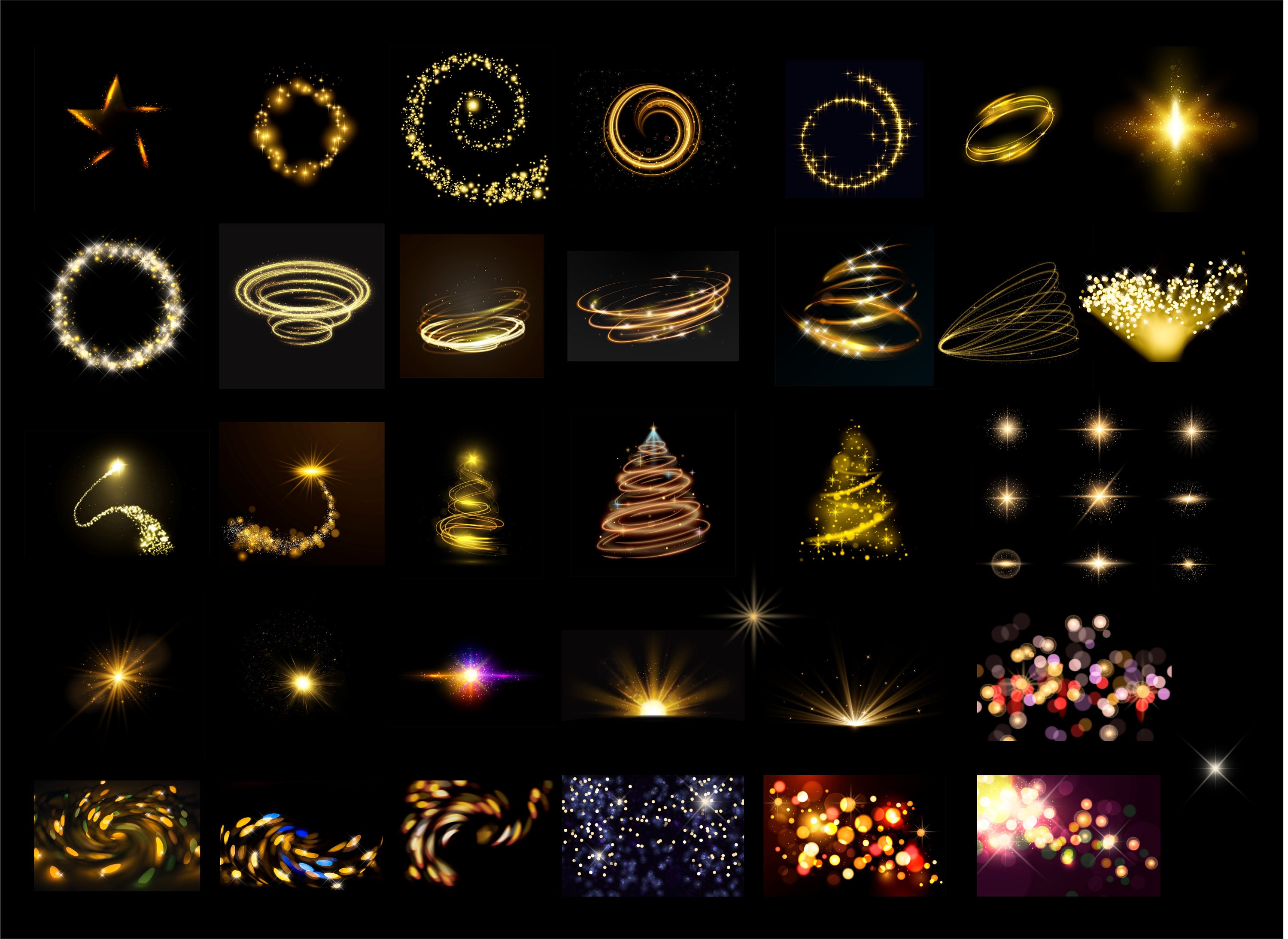 108 Magic Christmas Overlays Photoshop Xmas Glitter Glow - Etsy Australia