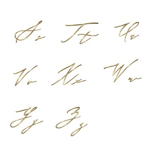 3D Gold Cursive Alphabet Clipart. Luxury Letters and Numbers for ...