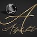 3D Gold Cursive Alphabet Clipart. Luxury Letters and Numbers for ...