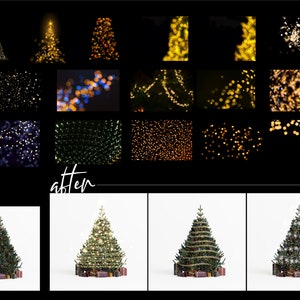 51 Christmas Tree Lights Overlays, Sparkling Tree, Photoshop New Year Tree Shiny Decoration ...