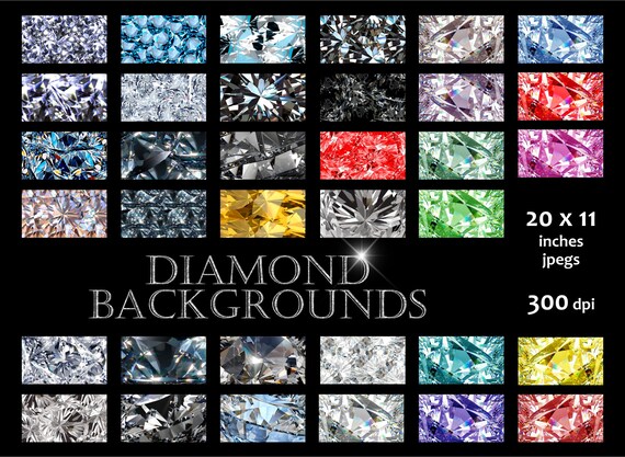35 JPEG Diamond Backgrounds Diamond Paper Jewels Scrapbook - Etsy