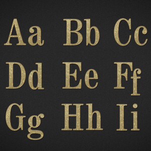 Sparkling Gold Alphabet Clipart. Luxury Letters Numbers With Colored ...