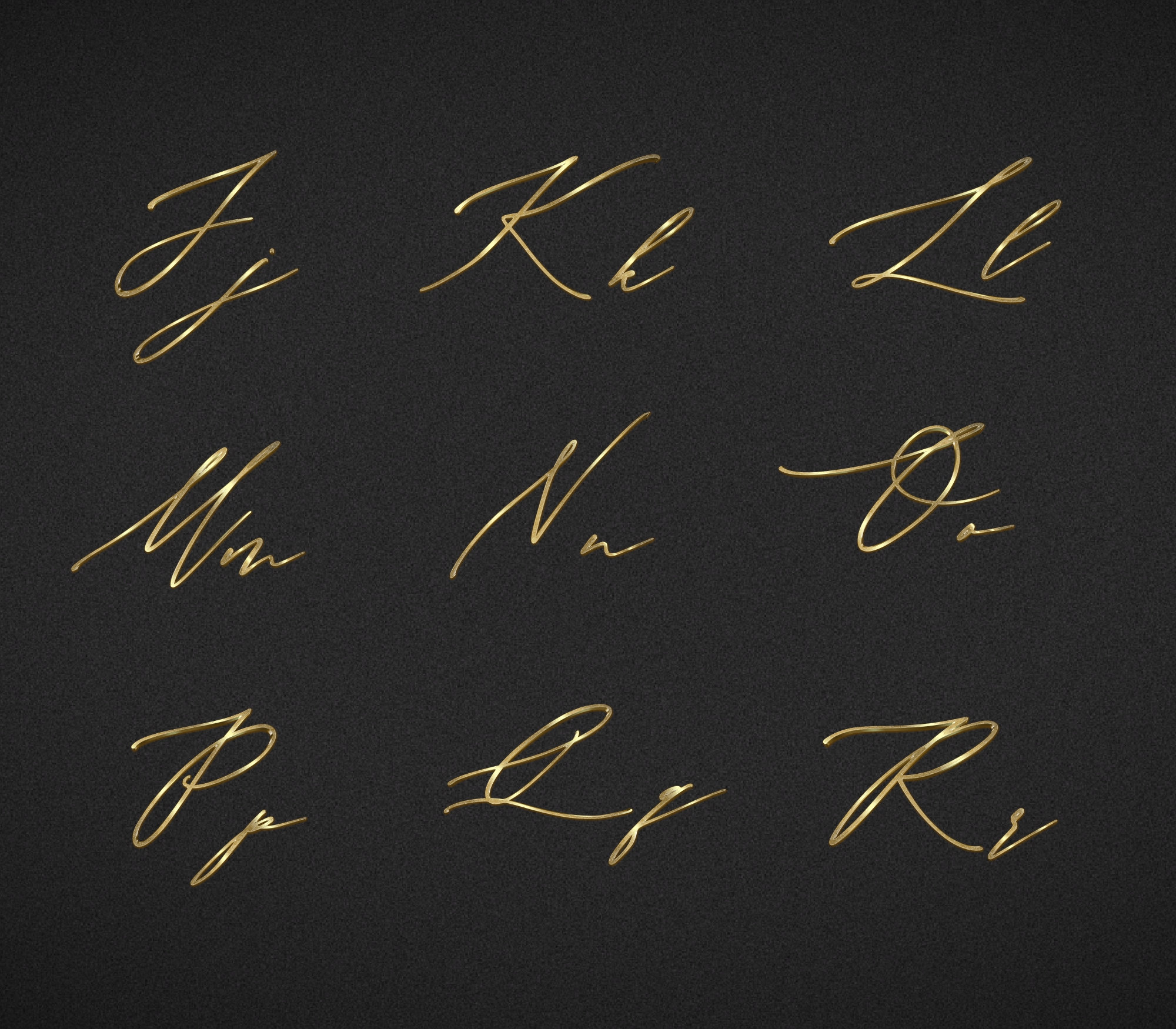 3D Gold Cursive Alphabet Clipart. Luxury Letters and Numbers - Etsy ...
