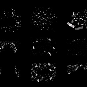 58 Silver Confetti Photo Overlays, Metallic Confetti Overlays PNG ...