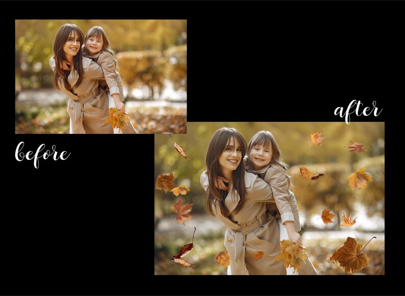 92 Realistic Falling Autumn Leaves Photo Overlays Natural - Etsy