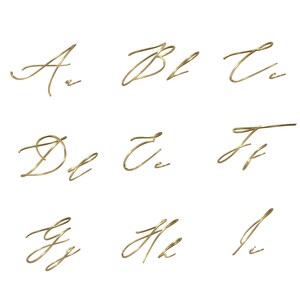 3D Gold Cursive Alphabet Clipart. Luxury Letters and Numbers for ...