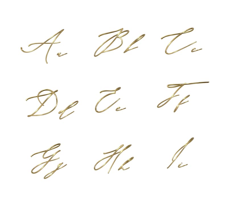 3D Gold Cursive Alphabet Clipart. Luxury Letters and Numbers - Etsy