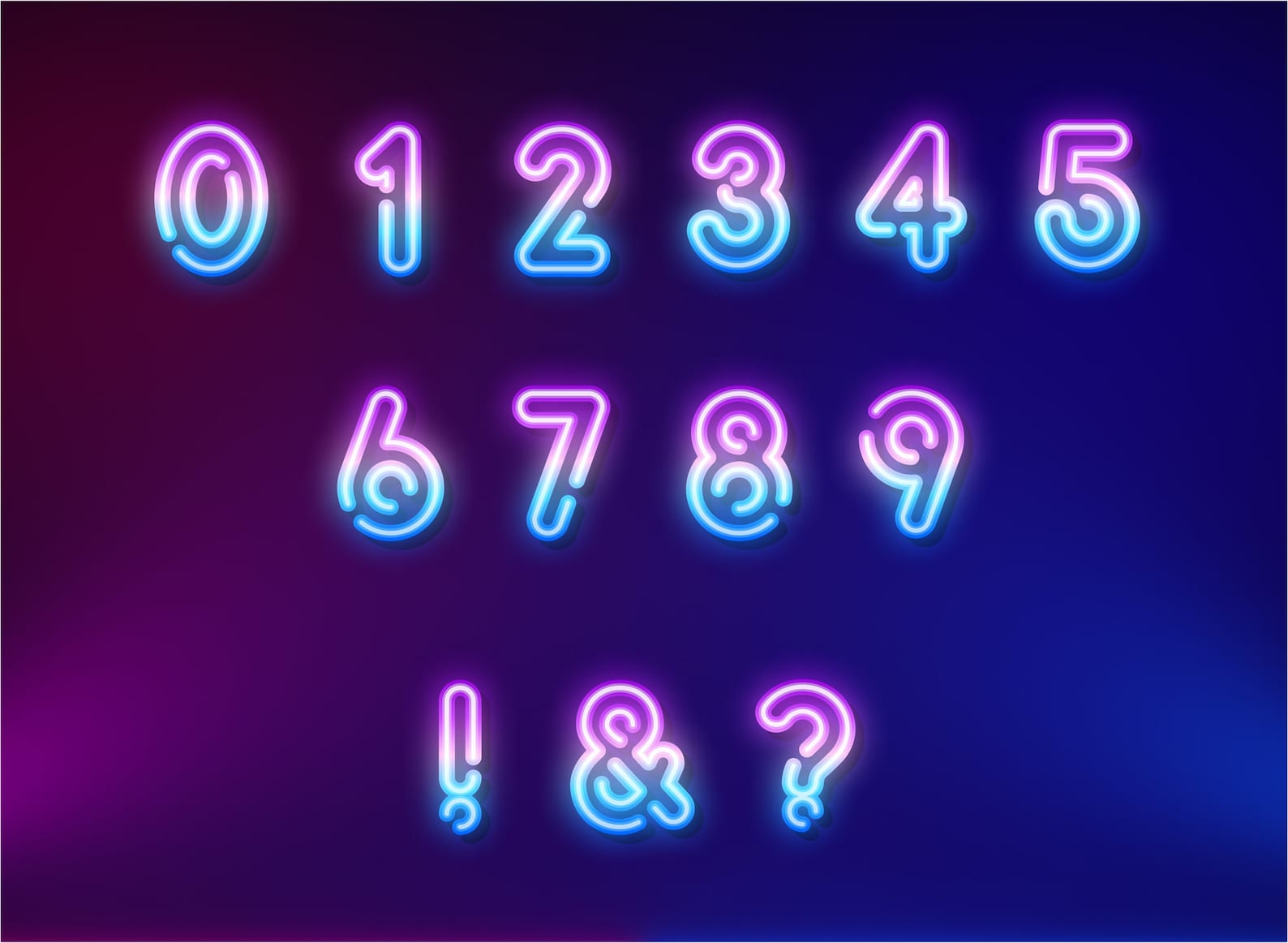 Neon Alphabet Clipart, Neon Alphabet PNG, Neon Letters Numbers PNG ...