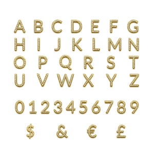 3D Gold Metallic Diamond Alphabet Clipart. Golden Letters, Numbers and ...