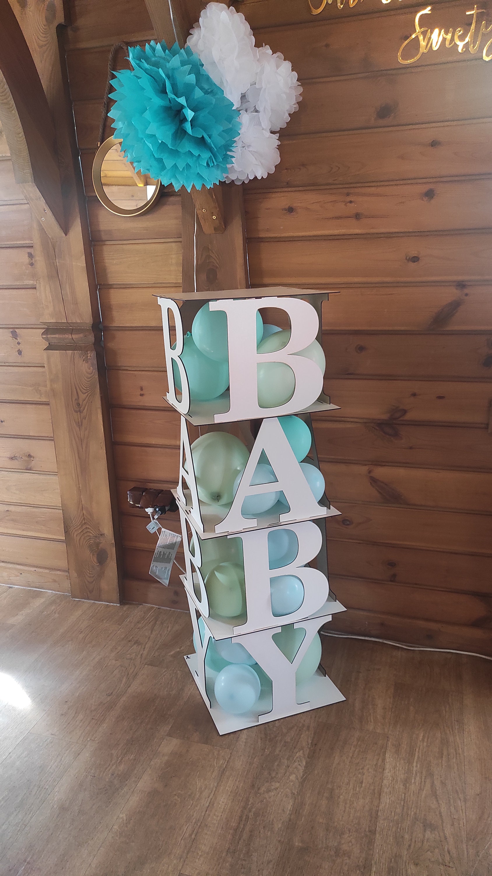 BABY Letters Cube Cubes, Baby Party, Baby Shower Centerpieceelements ...