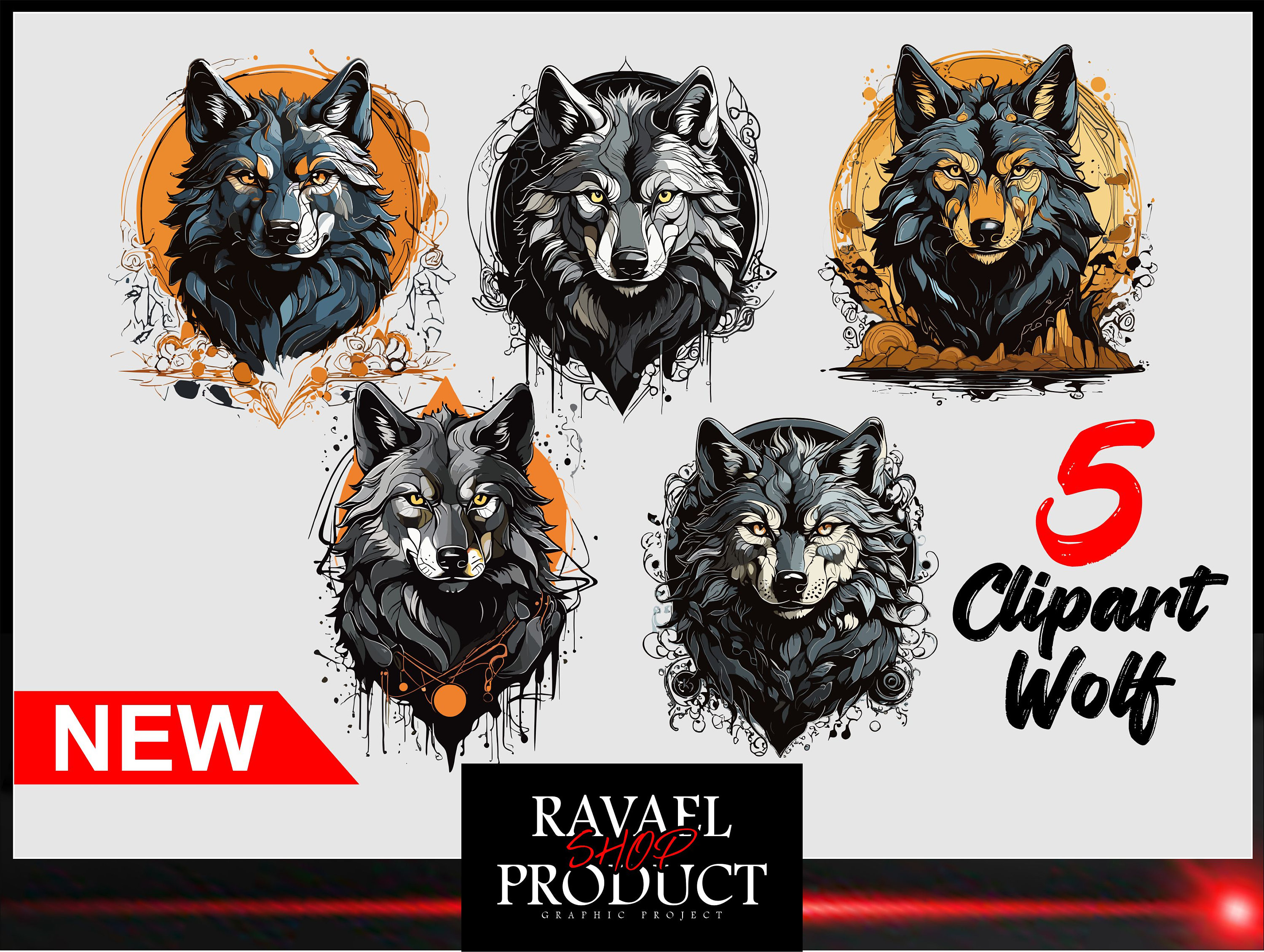 Wolf Clipart Graphics Pack, Wolf Pack With Transparent Background, Wolf ...