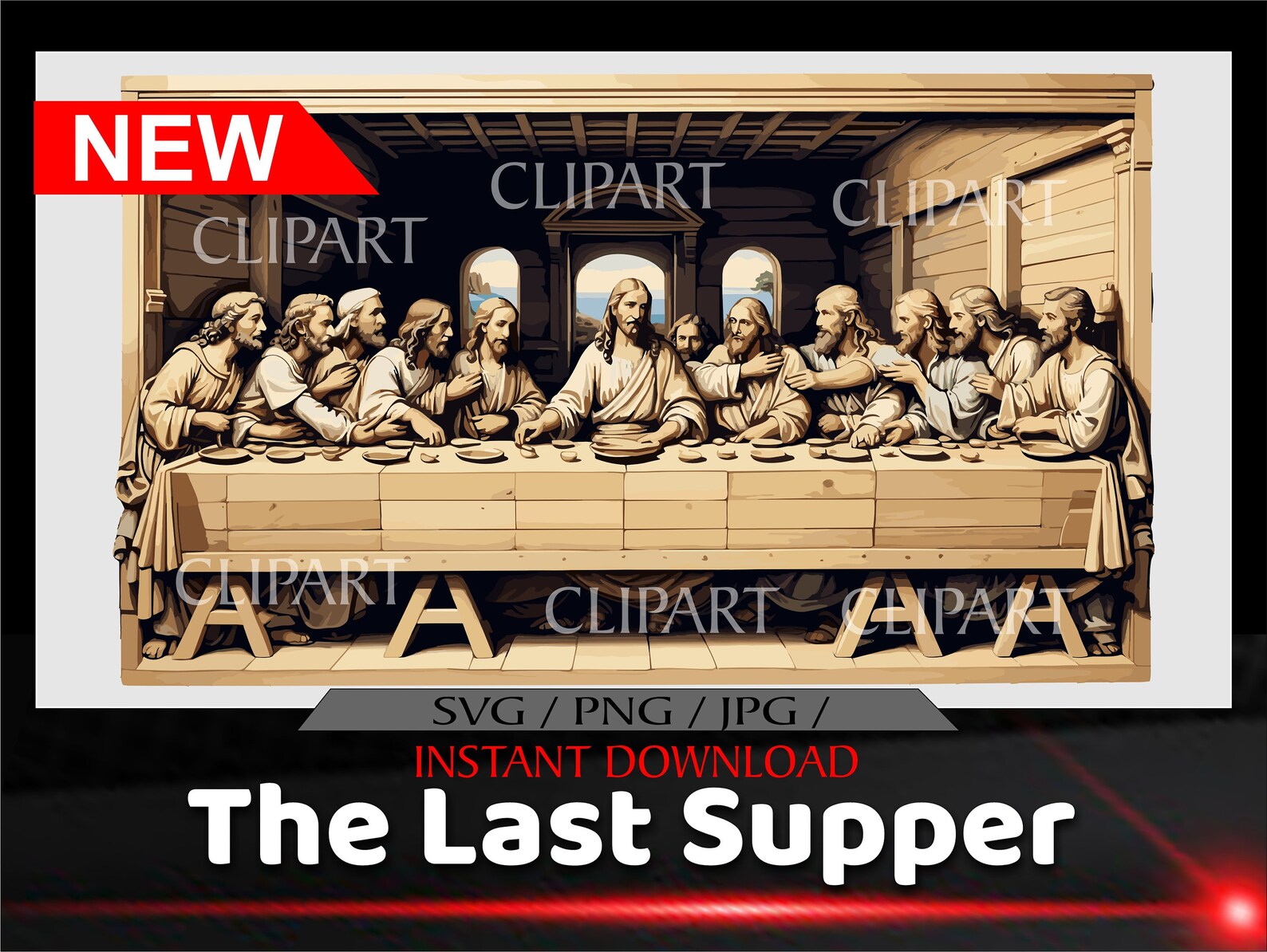 Laser Files the Last Supper | Svg | Dxf | Plt | Jesus | Burn | Easy to ...