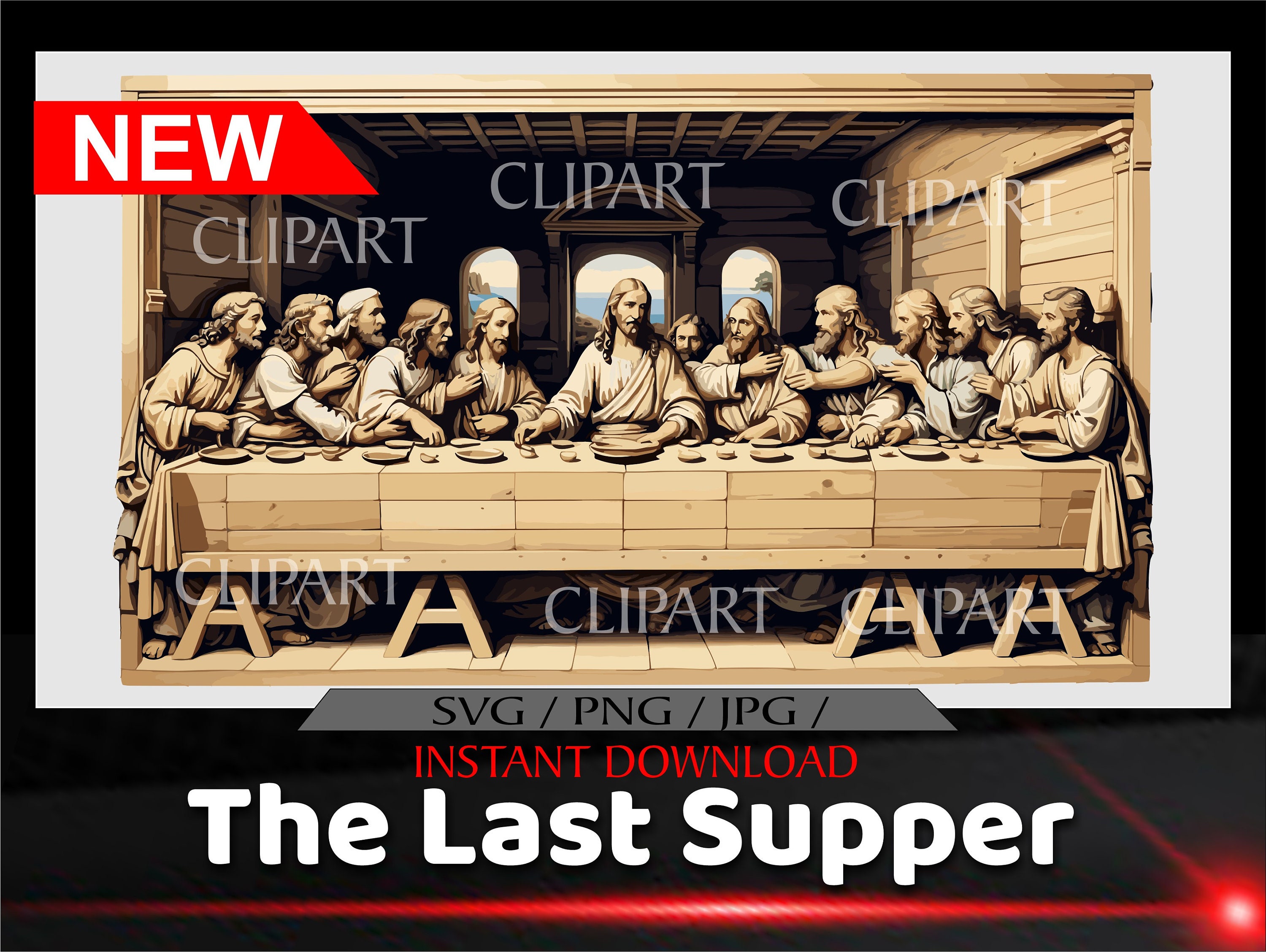 Laser Files the Last Supper | Svg | Dxf | Plt | Jesus | Burn | Easy to ...