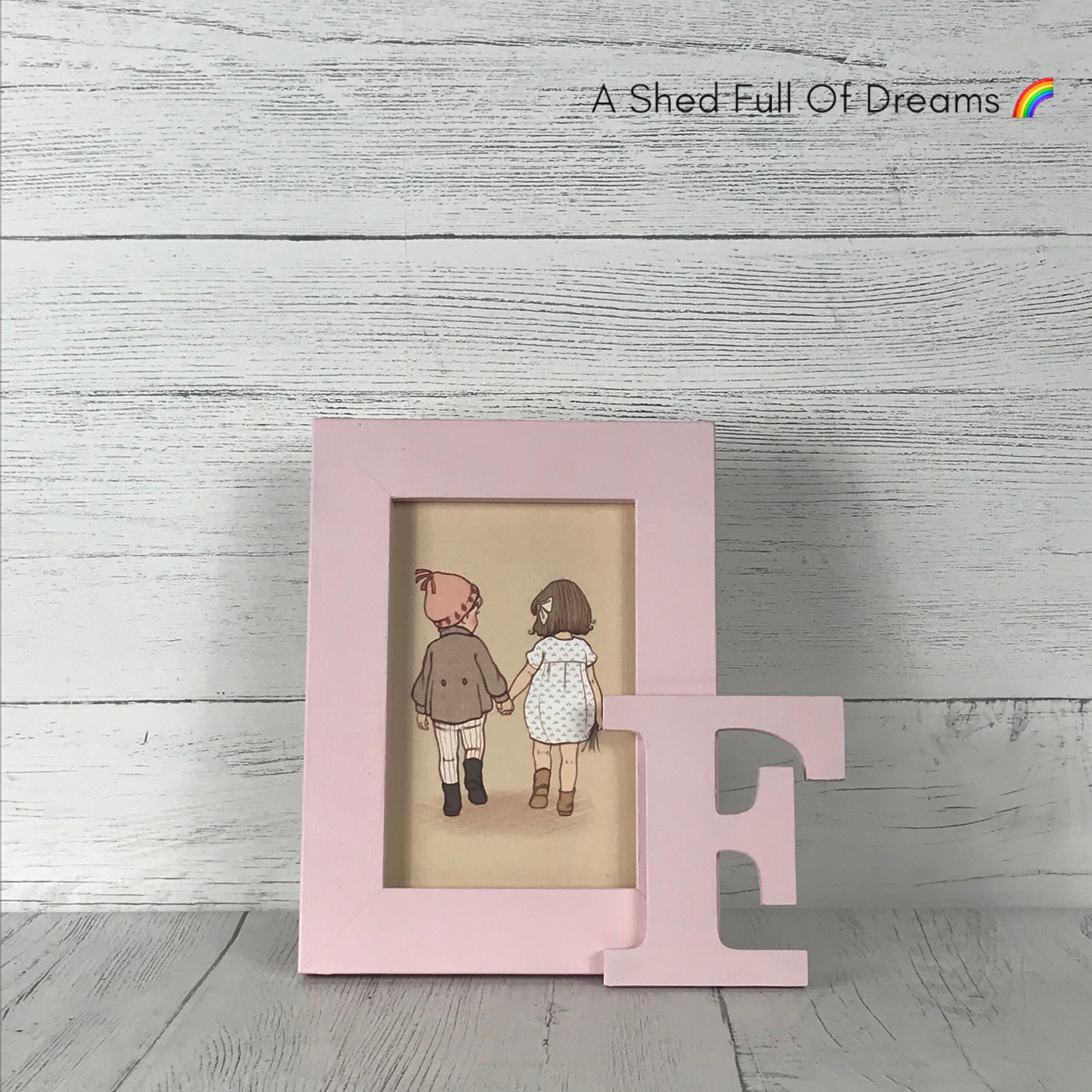 Marco de la foto con letra del alfabeto - Etsy España