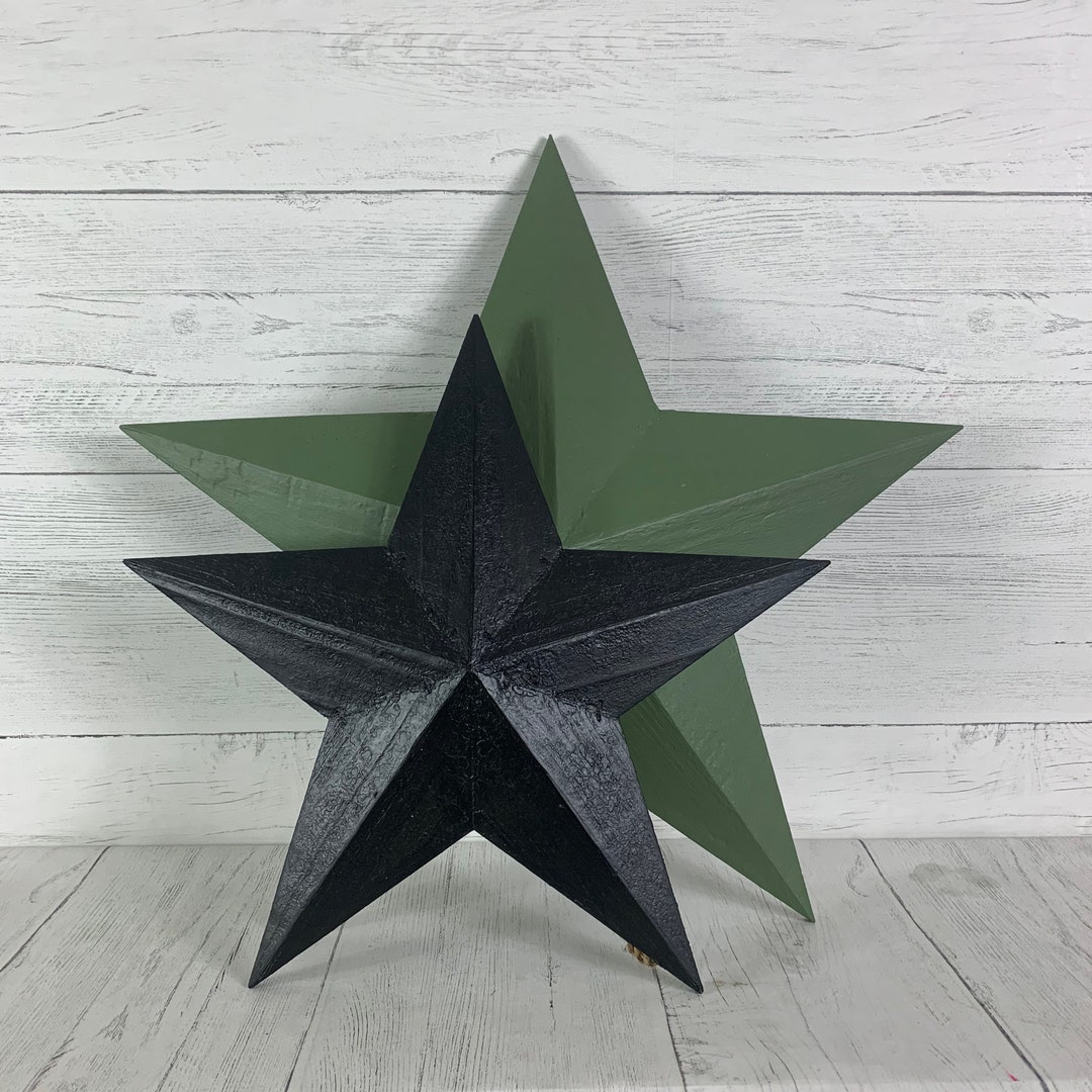 Estrella de madera - pintada a mano - MEDIANA - Etsy España