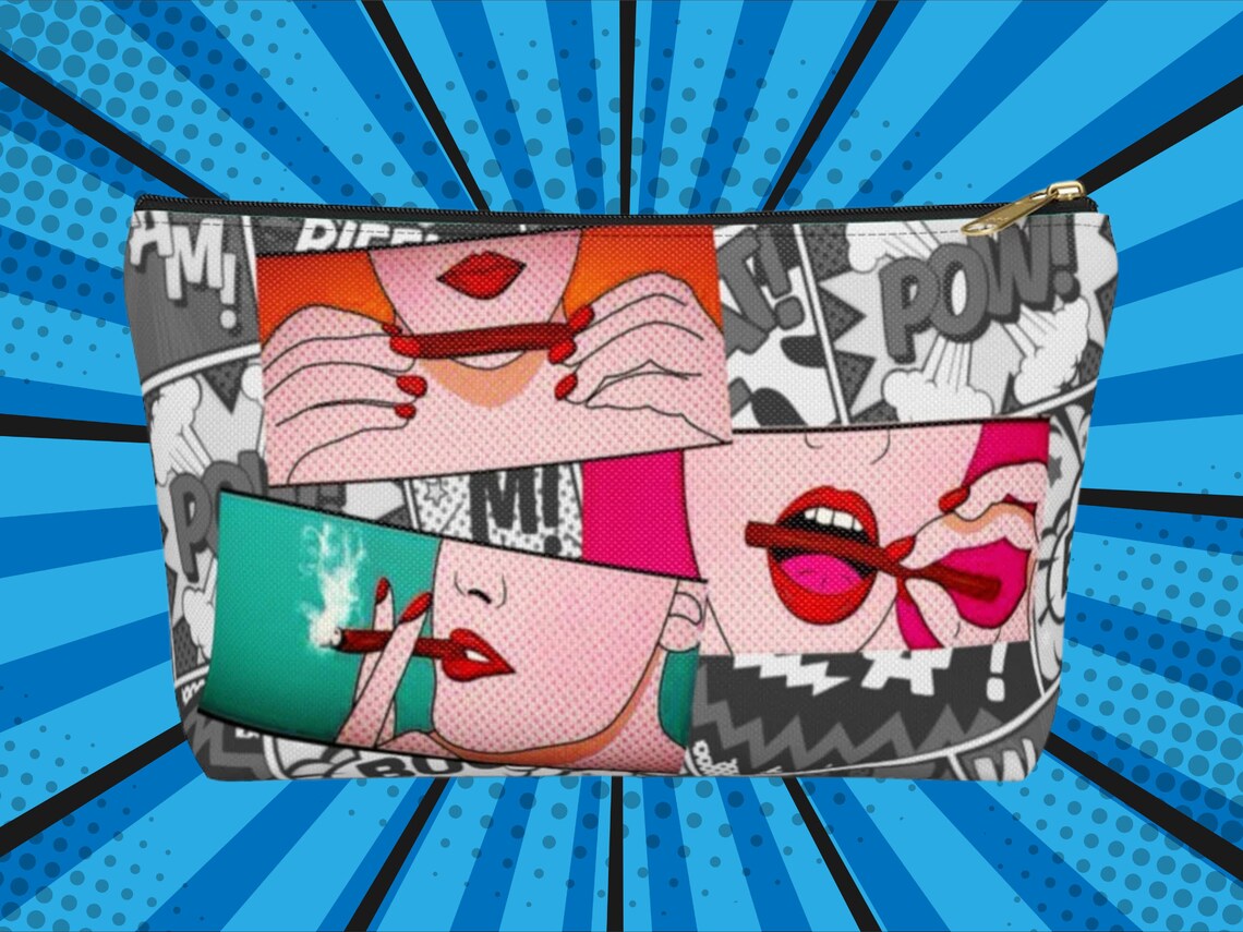 Stoner Chic Comic Strip Bag Accessory Pouch Travel Bag - Etsy