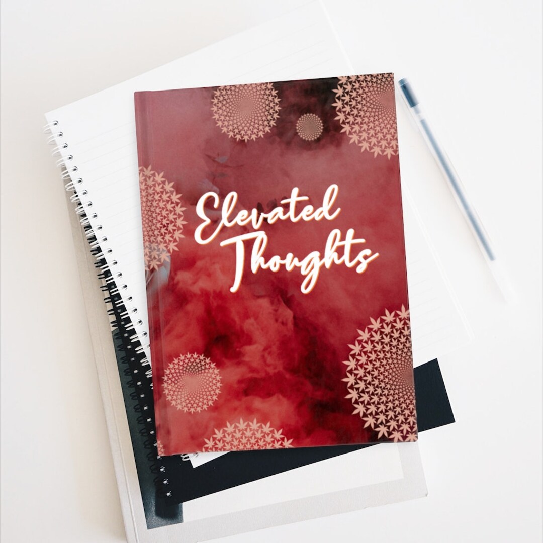 Elevated Thoughts Cannabis Theme Ruled Line Journal Stoner Gift - Etsy