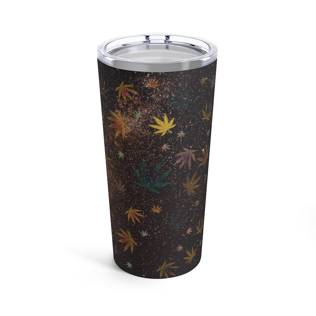 Fall Galaxy Cannabis Leaf Tumbler 20oz Stoner Gift - Etsy