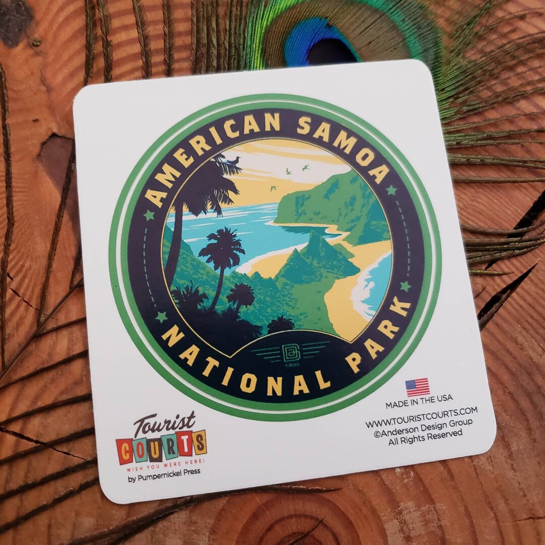 American Samoa National Park 2.5 Vinyl Circle Sticker for Car Window ...