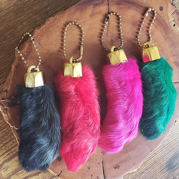 Rabbit Foot Keychain - Etsy